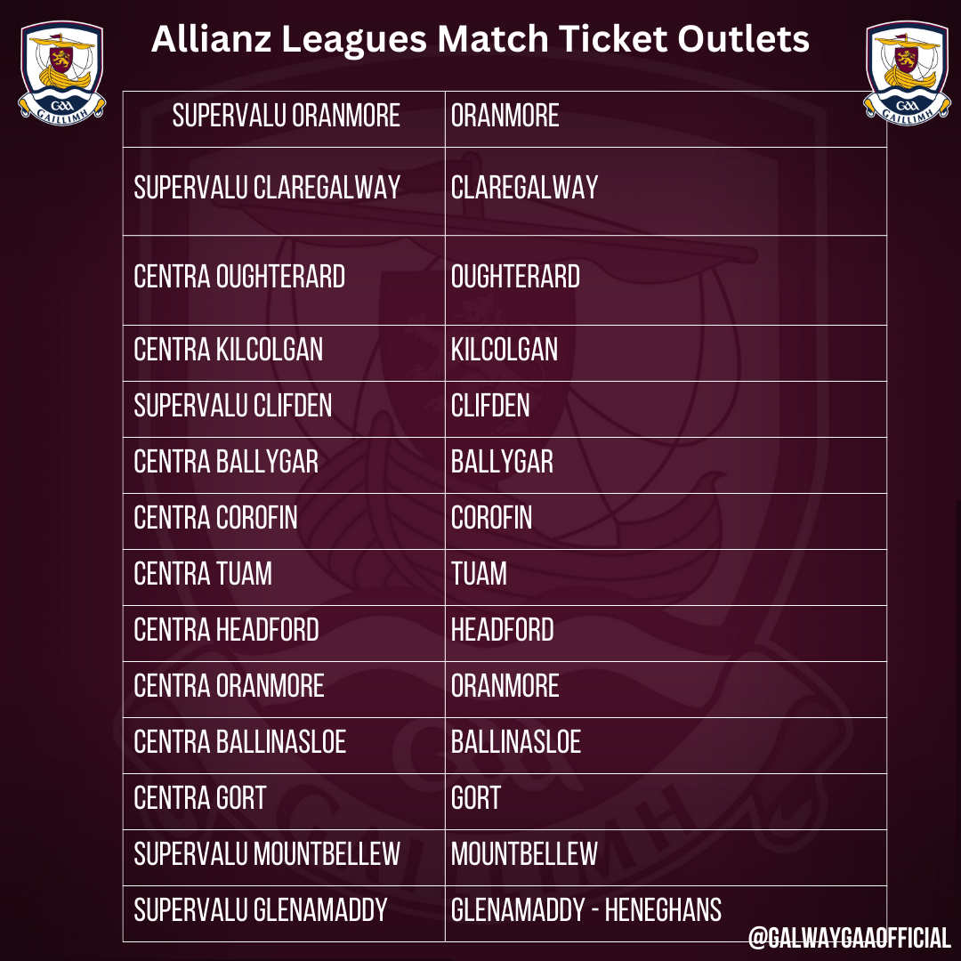 Allianz Football and Hurling League Fixtures 2025 – Galway GAA